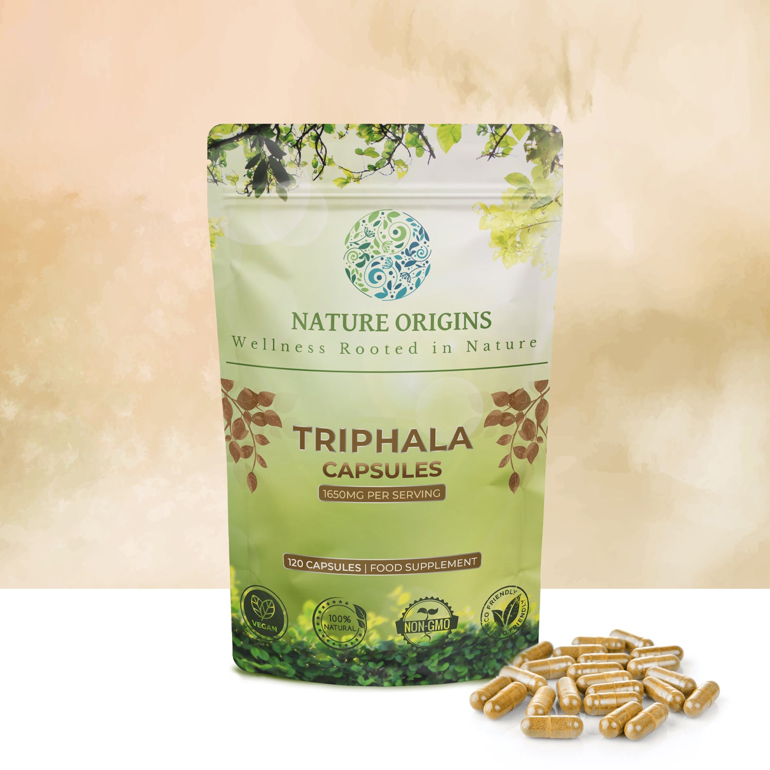 Triphala Capsules – Natural Cleanse & Gut Health Booster | 1650mg Per